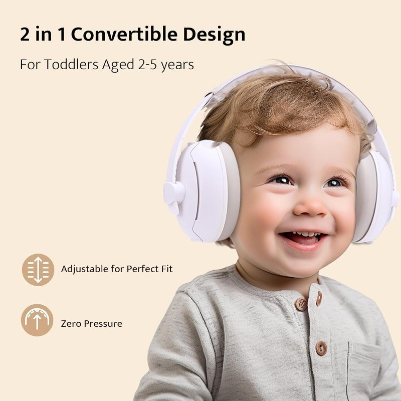 【Ready Stock】2-in-1 Convertible Design Baby Earmuffs Noise Protection ...