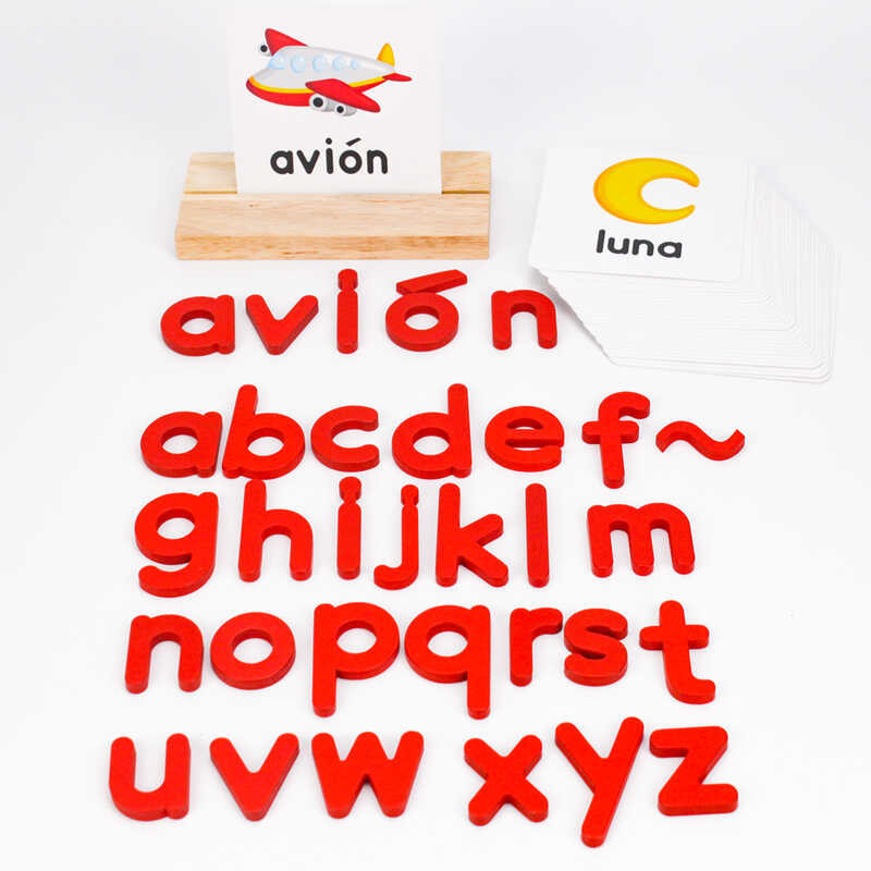 21 Kids Wooden Spelling Word Puzzles Games Educational Toy For Children ...