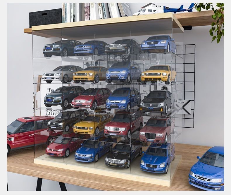 1:32 Car Model Display Box Acrylic Model Children Play Alloy Car Toy ...