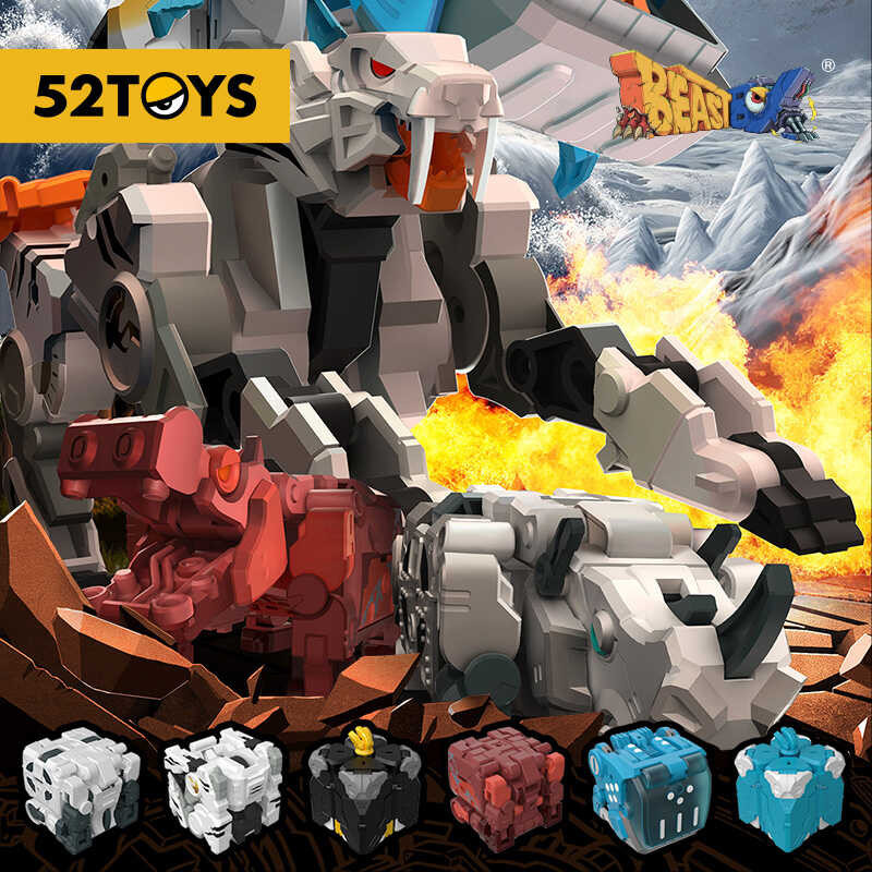 Hippo&Shark&Ceratotherium 52Toys Beastbox Simum&Penguin Deformation ...
