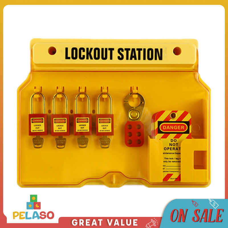 Wall Pelaso Mounted Lockout Station Safety Padlocks Tag Out Hasp ...
