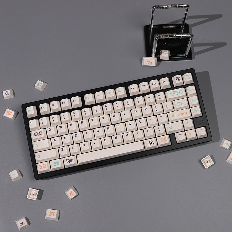 144 Keys Unicorn White keycaps PBT cherry profile keycaps set for MX ...