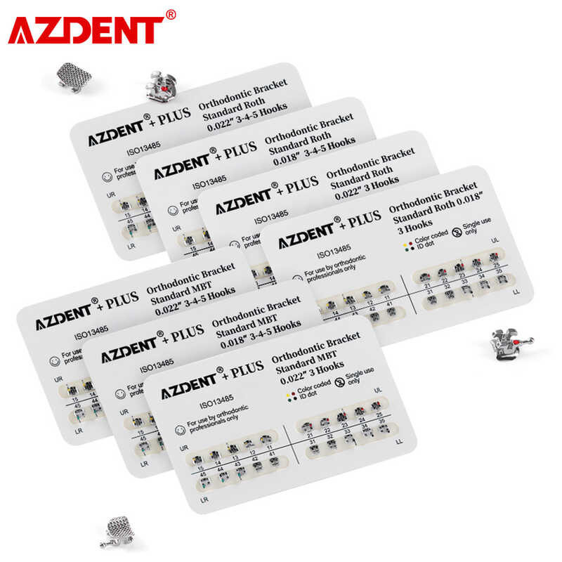 AZDENT 2024 Bagong PLUS Orthodontic Mesh Base Brackets Mini/Standard ...