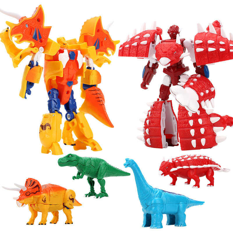 4B Xinqi Explosive Tank Report Dragon Dinosaur Children's Transforming ...