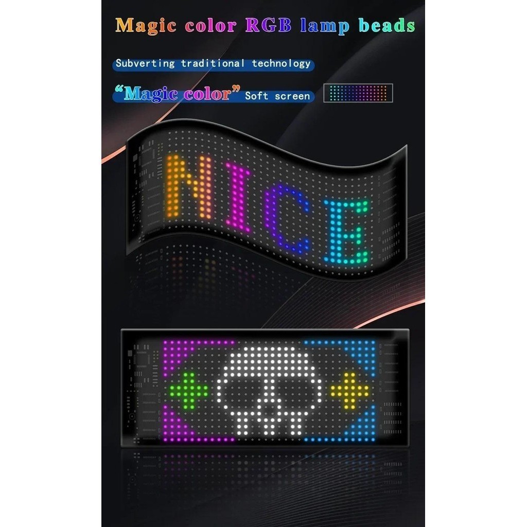 LED Matrix Pixel Panel Multilingual APP Programmable DIY Scrolling ...