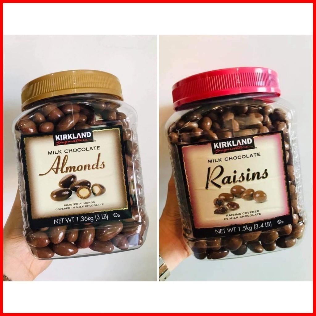 ⊙ Kirkland Signature Milk Chocolate Almonds and Raisins/ 25 Mixed Minis ...