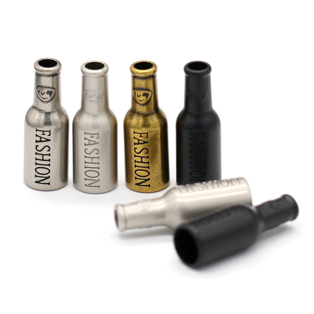 10Pcs/set Fashion Bottle Metal End Stopper Cord Rope Ends Lock Lanyard ...