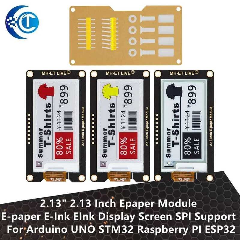 2.13" 2.13 Inch Epaper Module E-Paper E-Ink Eink Display Screen SPI Support For Arduino UN ...