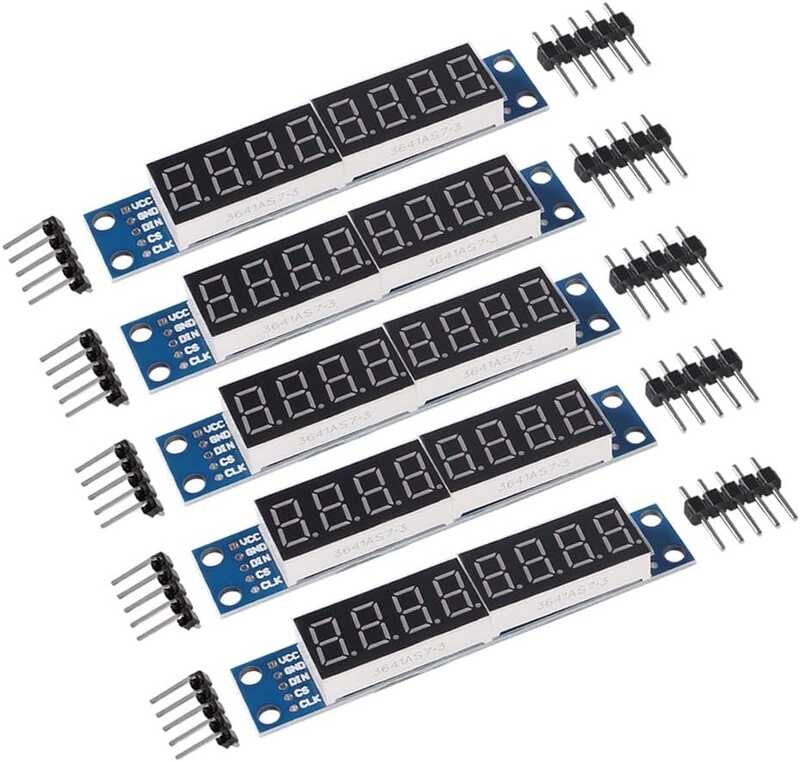Digit 5 PCS 7 Max7219 8 Bit Digital Segment Tube LED Display Module ...