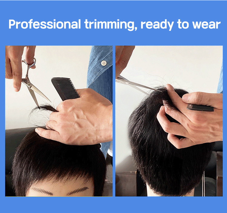 Men's Full Head Wig Natural And Realistic Middle-Aged And Elderly Short ...