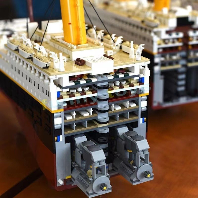 135CM Long! Titanic Building Blocks Creator Expert Huge Ship Model RC ...