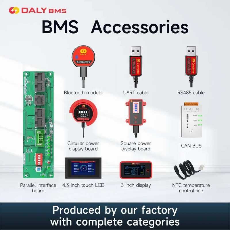 Daly 1 Ee Smart BMS Accessory WIFI Bluetooth USB To UART Rs485 Cables Module NTC Battery SOC ...