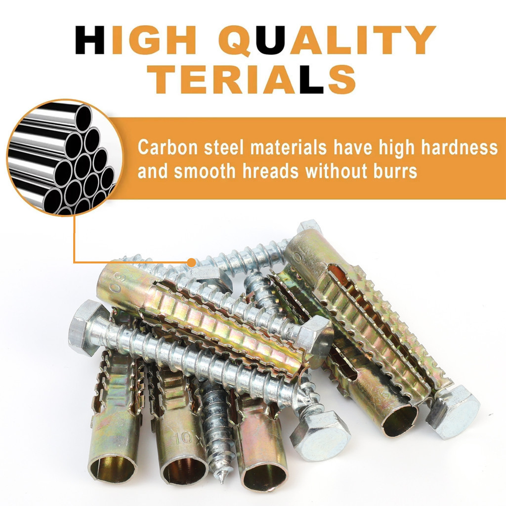 Carbon Steel Expansion Tube Pipe Serrated Thorny Self Tapping Screws ...
