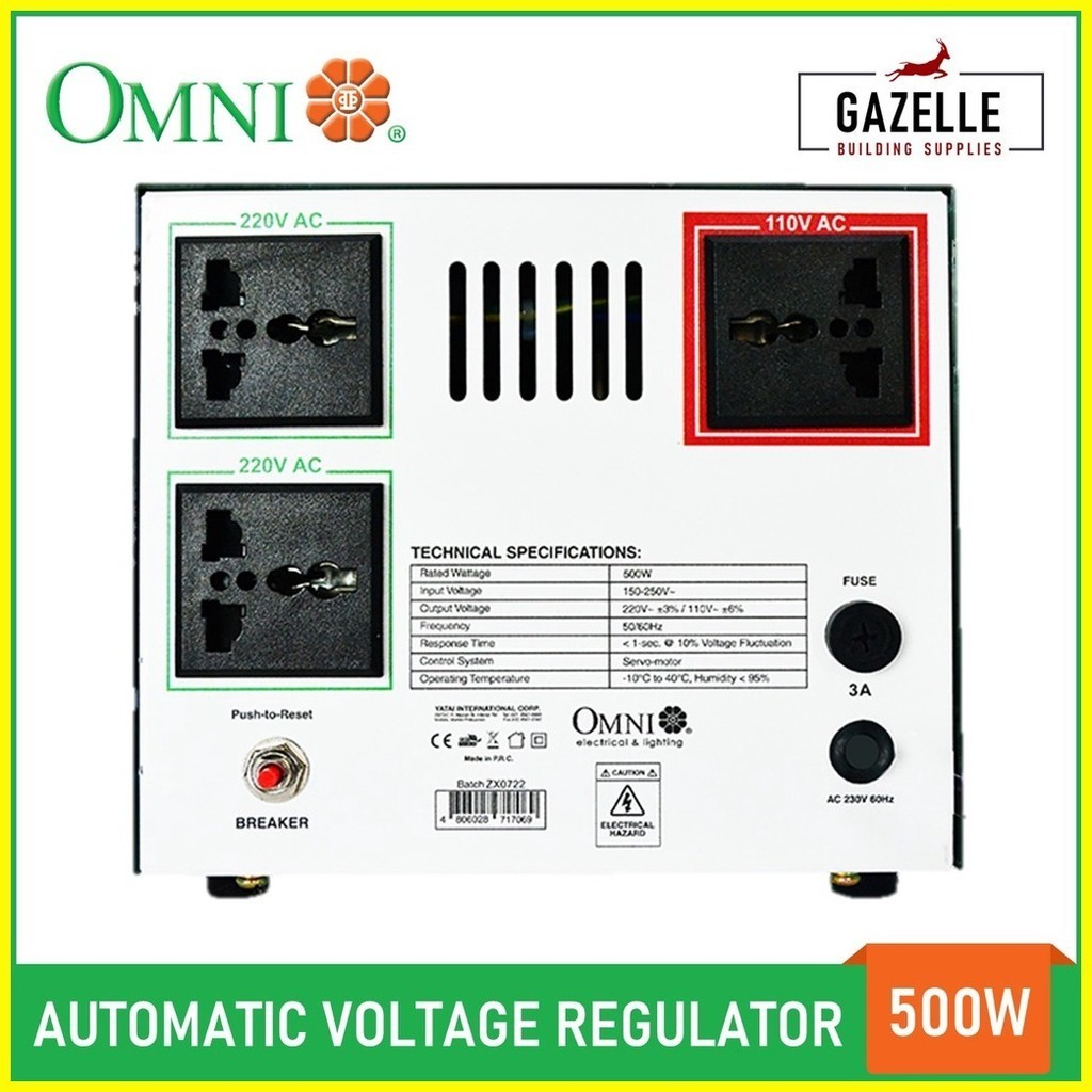 ♀ Omni AVR Automatic Voltage Regulator - 500 Watts, 1000 Watts, 1500 ...