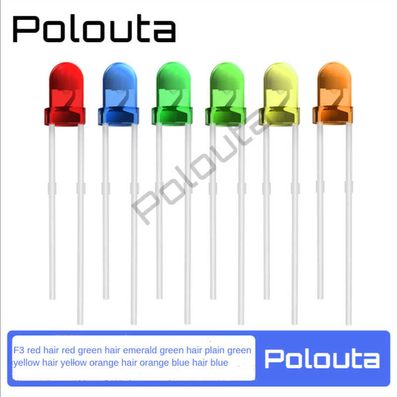 50 Pcs Emitting Diode F3 LED Light 3MM Integrated Circuit Programmer ...