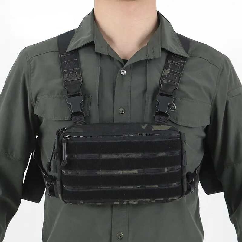 SK Outdoor 1000D * Vest * CS Wargame Chest Rig Airsoft Magazine Holster Molle System | Shopee ...