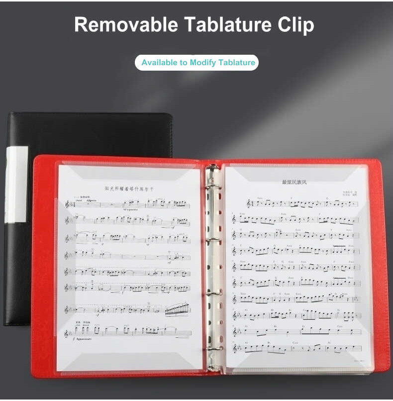 Leather Binder PU Score Transparent Piano Partition A4 Sheet Music ...
