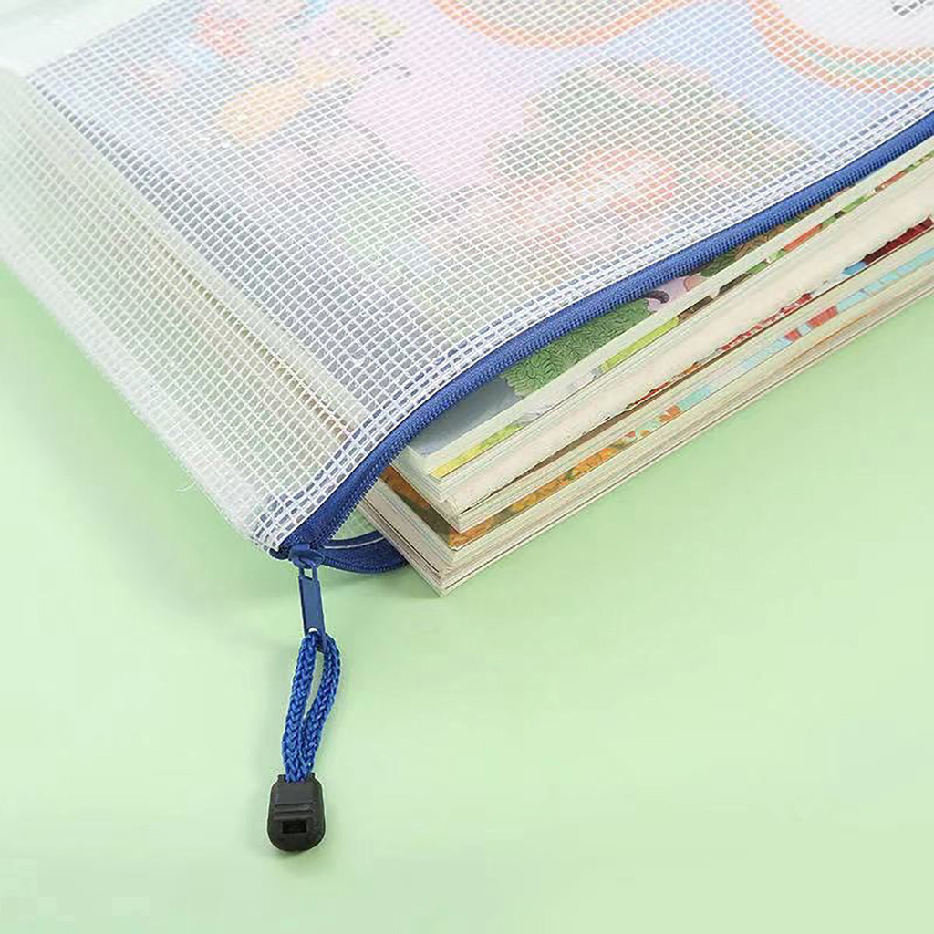B4/A5/A6 Mesh Pen Bag Transparent Waterproof Zipper Bag Plastic ...