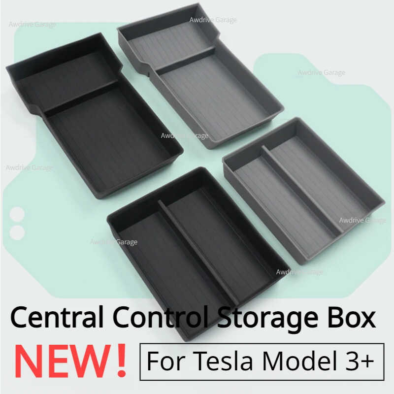 Para Sa Tesla 3+ Central Control Storage Armrest Box Updated Version ...