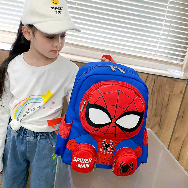 2024 Kindergarten Spider Man cartoon kitty cat first grade backpack ...