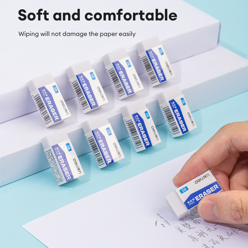 Deli VP420 small white eraser (mixed) (block) | Shopee Philippines