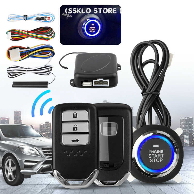 Start Car Alarm Security System Keyless Entry Push Button Remote For ...