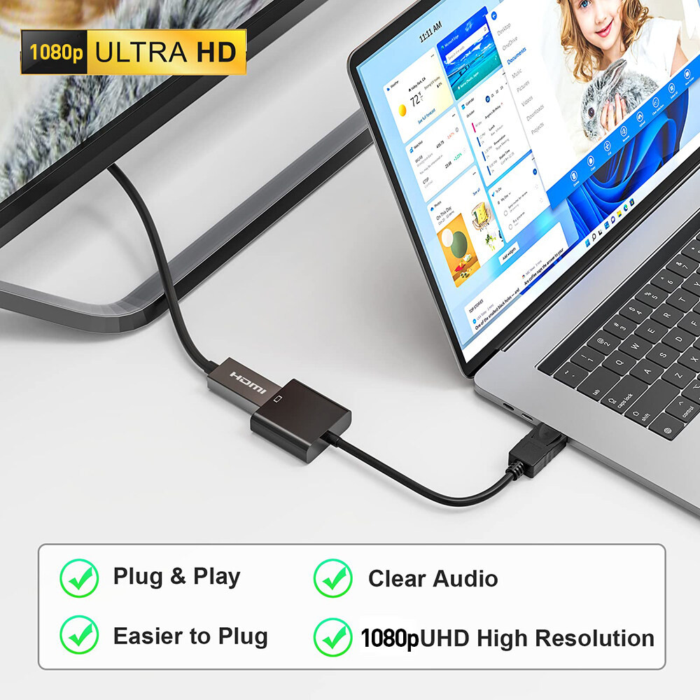 Zoerax Active DisplayPort to HDMI Converter Driver-free High Refresh ...