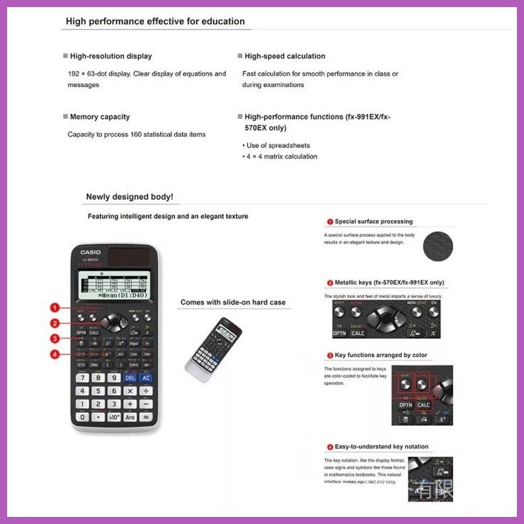 ⭐ ☪ Casio FX-991EX FX991ex FX 991ex Scientific Calculator Classwiz ...