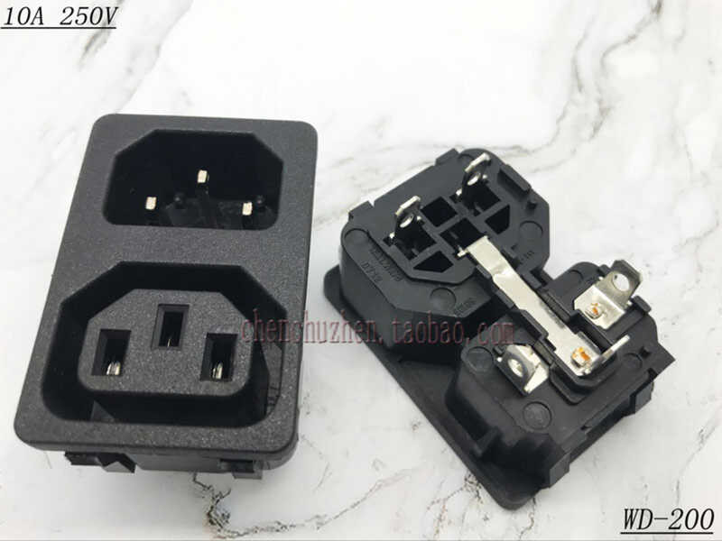 AC power WD-200 one female card type male and female socket IEC plug ...