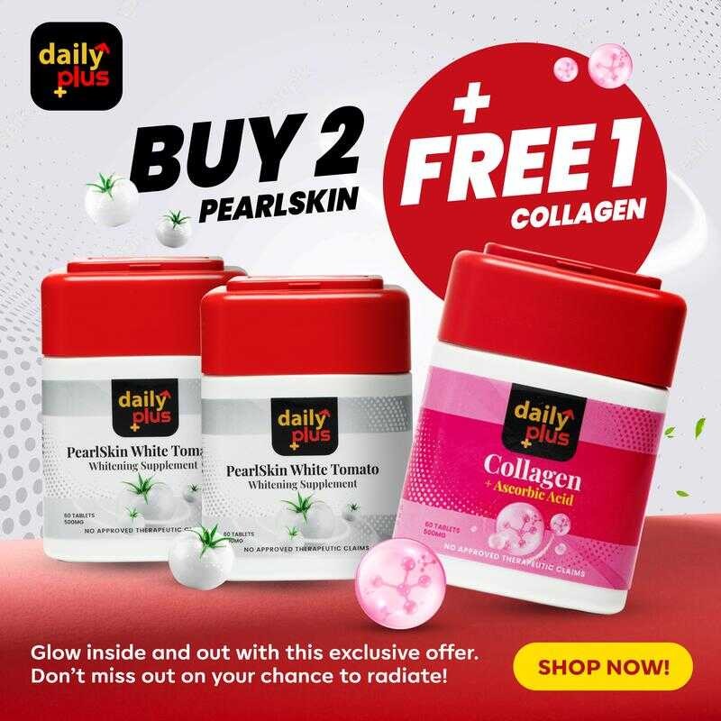 Daily Plus [Buy 2 Pearlskin White Tomato + Get 1 Free Co] WHITENING ...