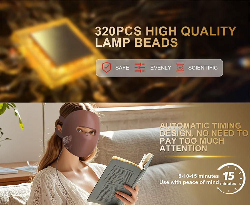 4 Colors Led Face Care Advanced Flexible Silicone Leather Photon LED ...