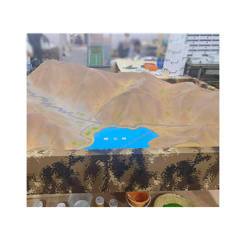 Terrain and landform model, miniature landscape display model, mountain ...
