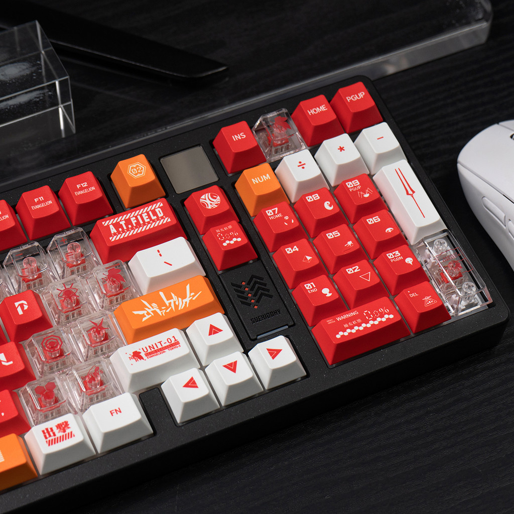 EVANGELION Keycaps EVA PBT+PC Cherry profile Transparent RGB custom ...