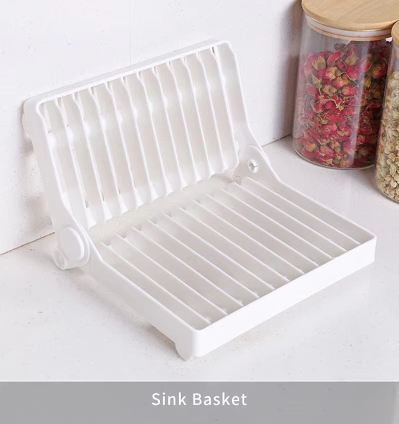 Foldable Dish Rack Kitchen Plate Utensil Cutlery Drying Rack Plastic ...