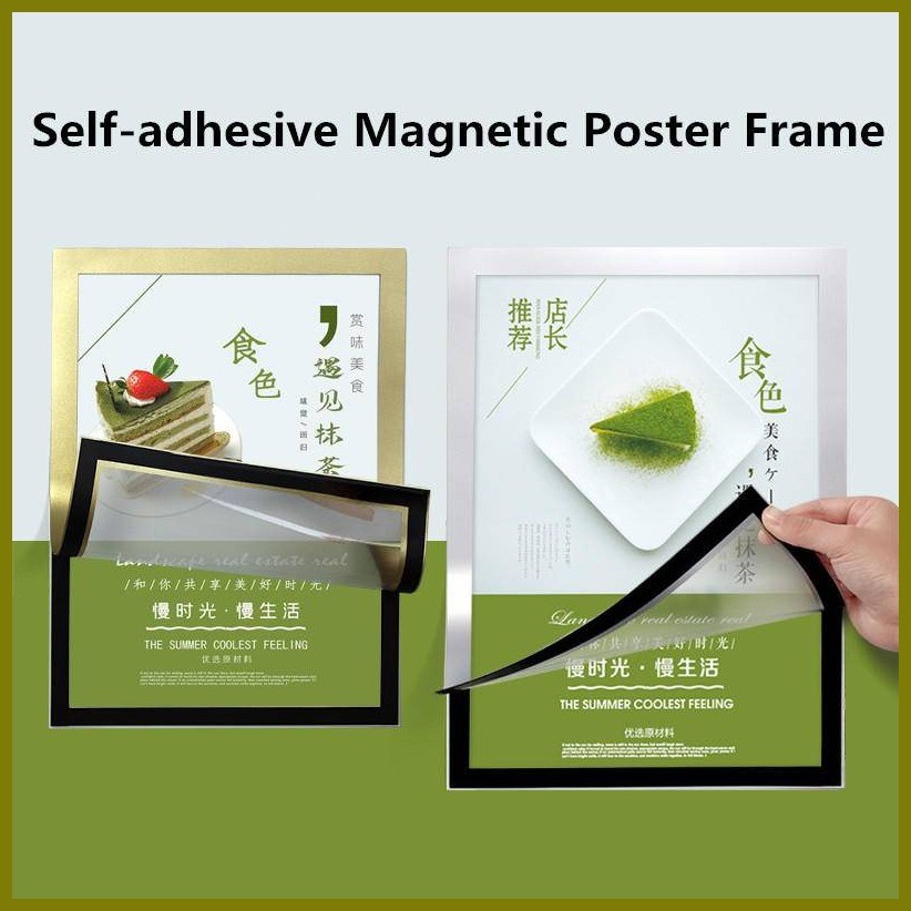 A4 Magnetic Picture Frames for Wall Mount Business Permit Photo Note ...