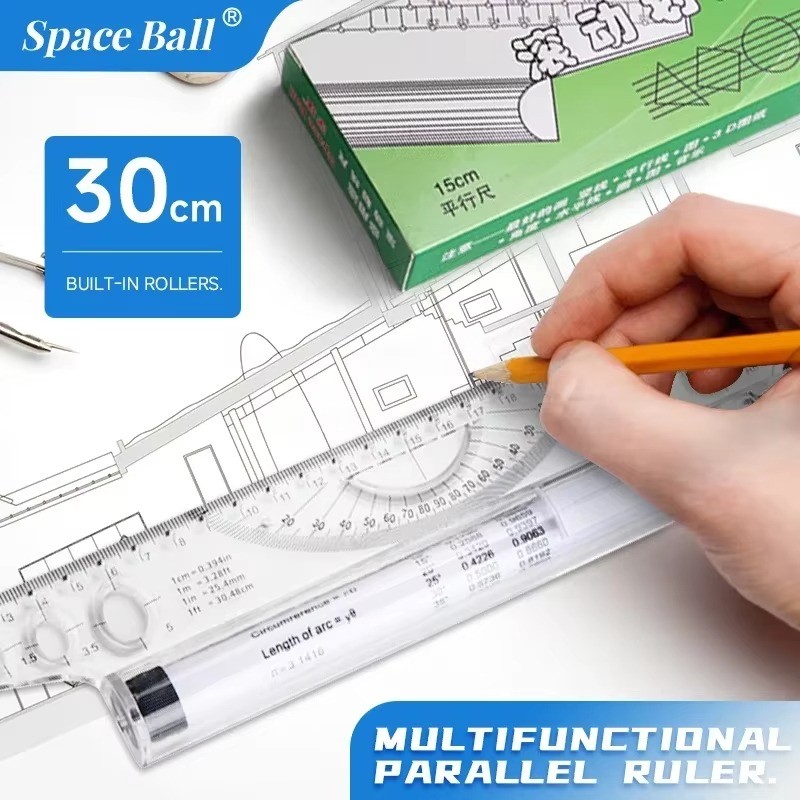 Triangular Scale Ruler 1:20-1:500 Metal Plastic Straight Ruler Metric ...