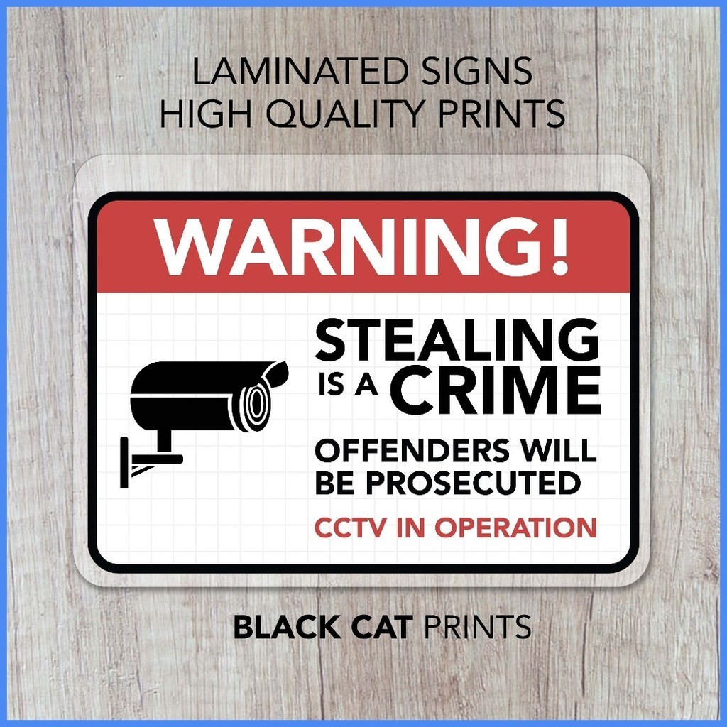 ๑ Do Not Leave Your Valuables Unattended and Store CCTV Signs ...