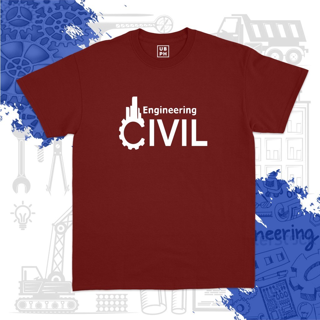 Civil Engineer Shirt - Typography Shirt CE Engineer Inhinyero Statement ...