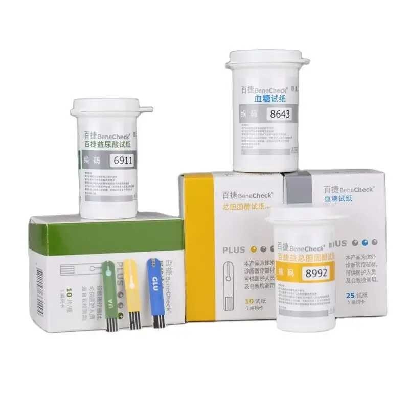 Blood Glucose&Uric Acid&Total Cholesterol Test Strips At Lancets ...