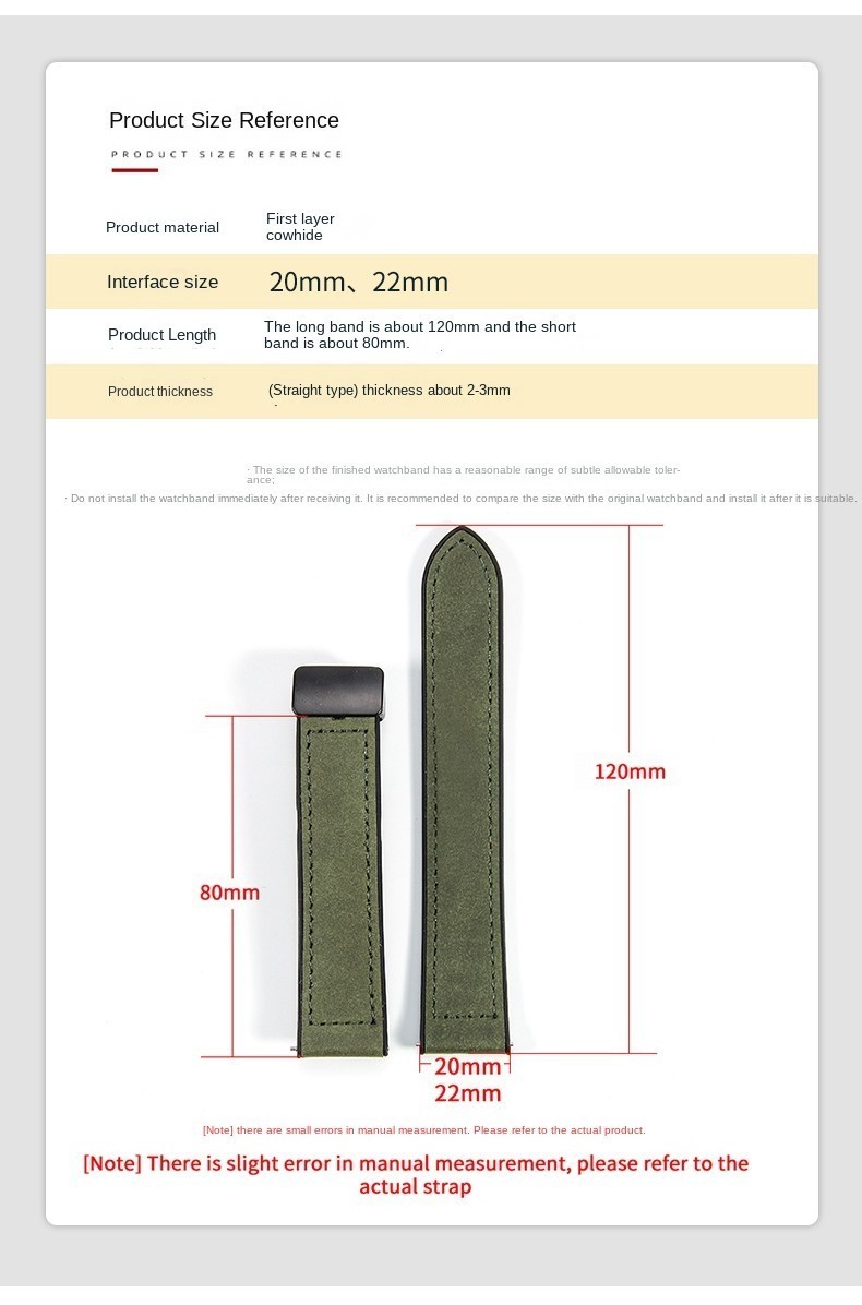 20mm 22mm Genuine Leather Band Magnetic Strap for Seiko SPB045J1 ...