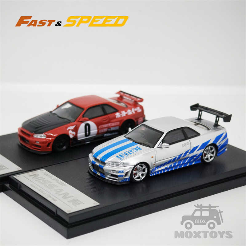 Fast Speed FS 1:64 Skyline GT-R R34 5 FNF limited999 Diecast Model Car ...