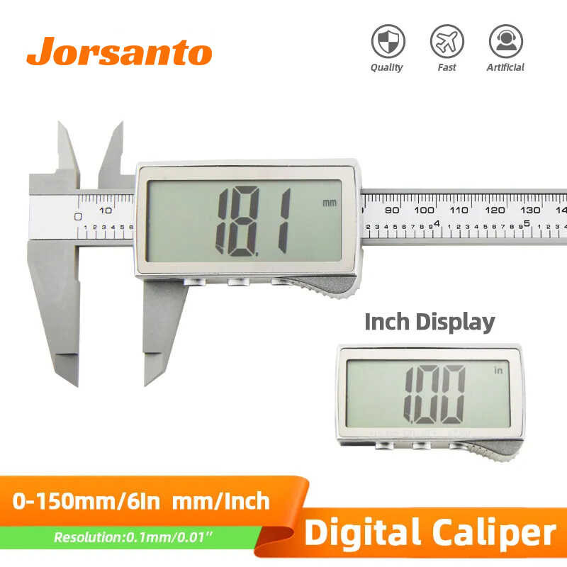 Electronic Vernier Caliper Plastic Digital Ruler Calibrator Pachometer ...
