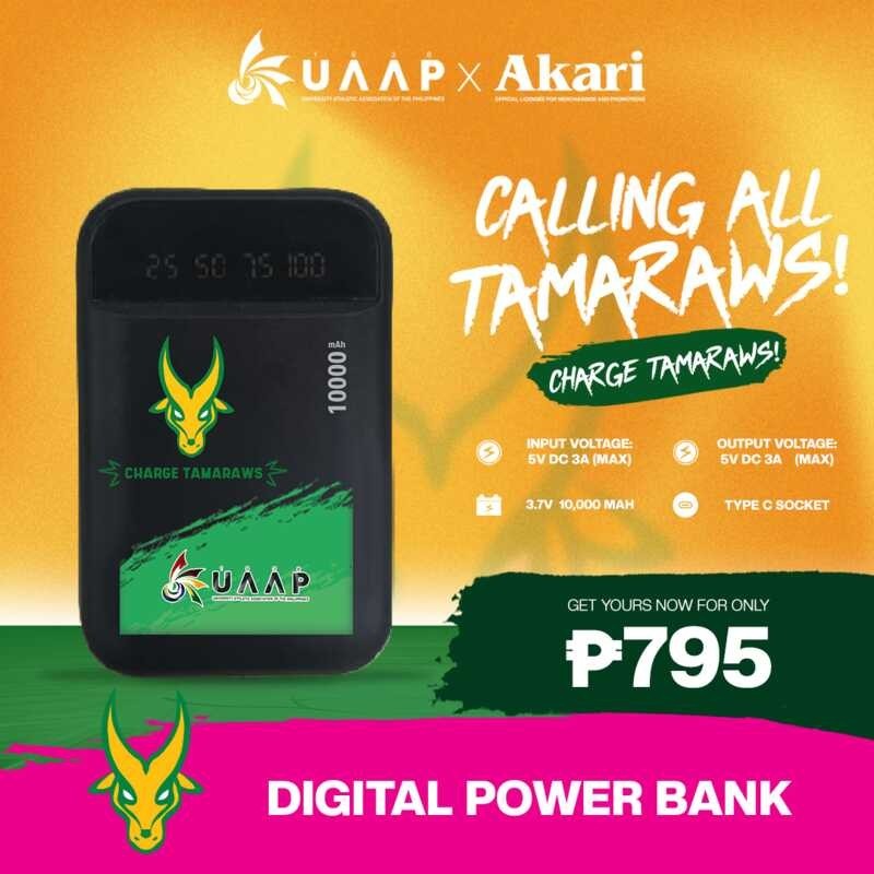 AKARI X UAAP 10000mAh Digital Powerbank may built-in na charging Cables ...