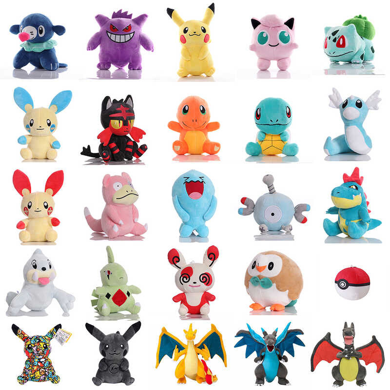 Cute · Plush Toy Pikachu Rowlet Charizard Larvitar Squirtle Slowpoke ...
