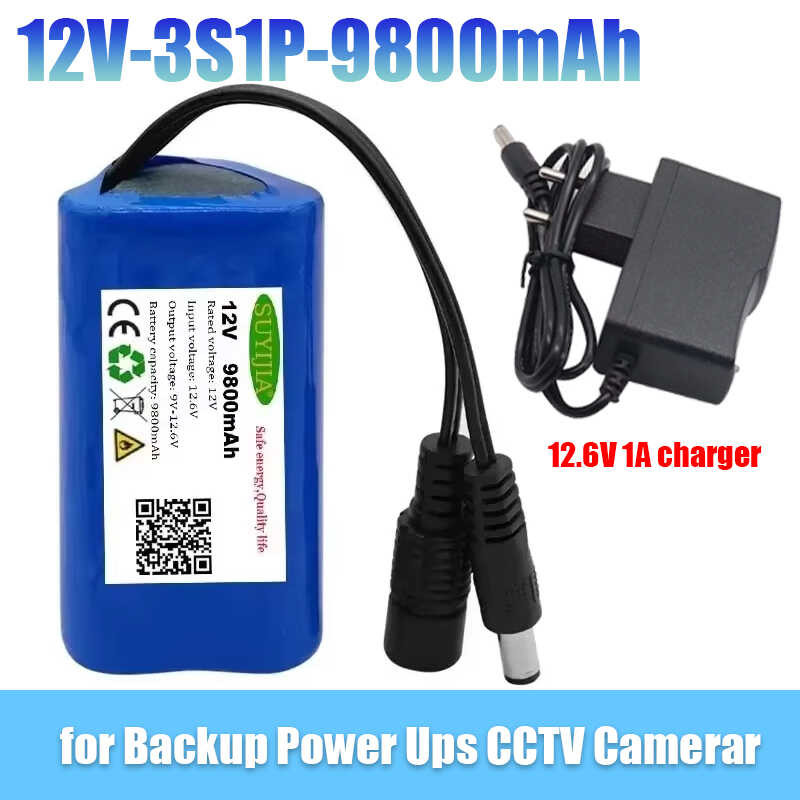 12V Original Battery Pack 3S1P 18650 9800mAh Lithium-ion Batteries W ...