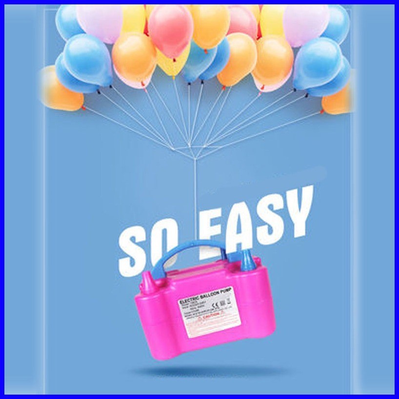 ♨ Electric inflatable balloon pump Birthday Balloon Pump double hole ...