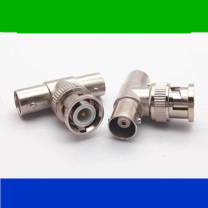 3-way BNC adapter, 1 male and 2 female monitoring connector, camera ...