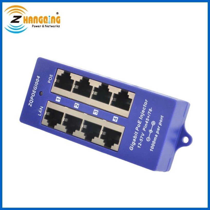⭐ Gigabit Passive PoE Injector 4 Port 1000Mbps PoE Patch Panel For IP ...