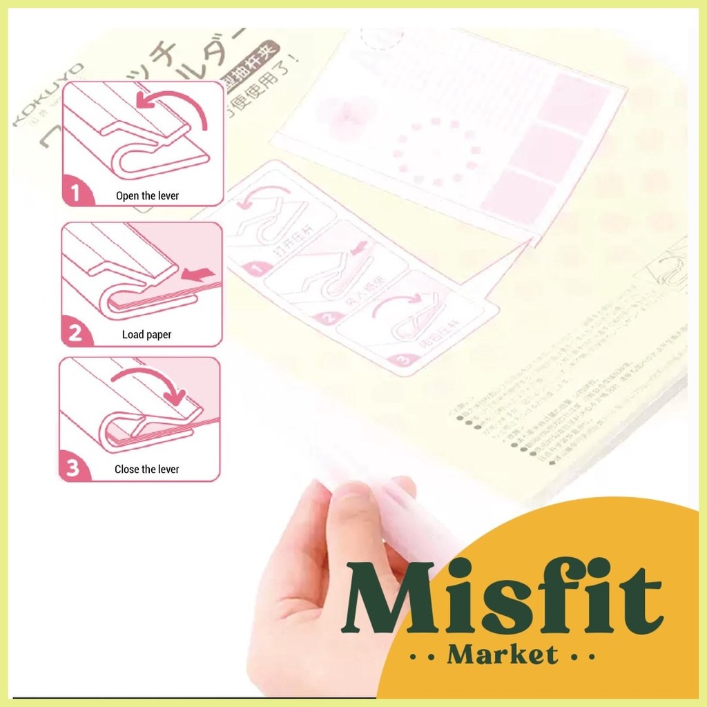 ☢ Kokuyo Easy Press Clamp Folder Binder A4 Book Volume Binder Plastic ...