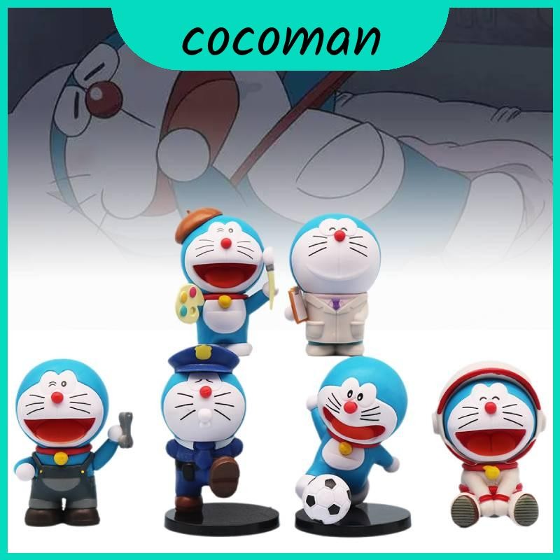 Detailed Doraemon Pvc Figure Set 6-piece Professional Cartoon Character ...